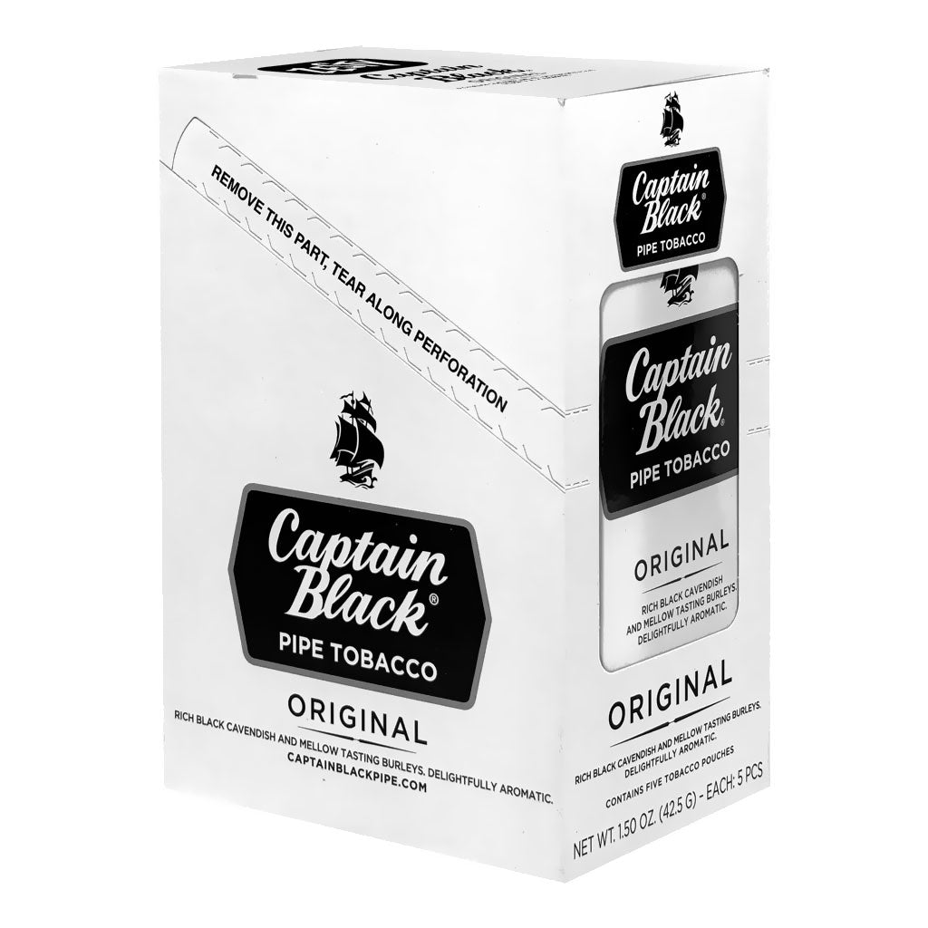 Captain Black Pipe Tobacco Pouch Original 1.5oz 5ct – MATCHBOXBROS.COM