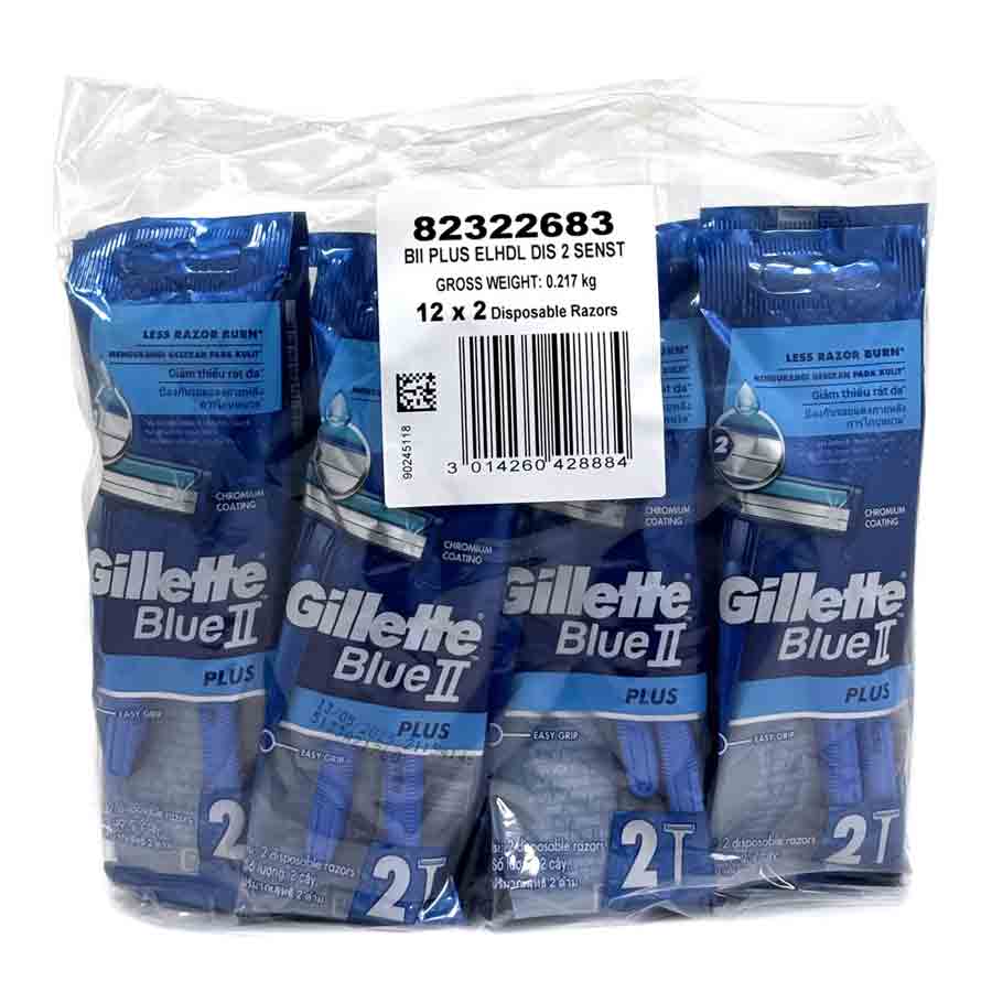 Gillette Blue II Plus 12/2ct – MATCHBOXBROS.COM
