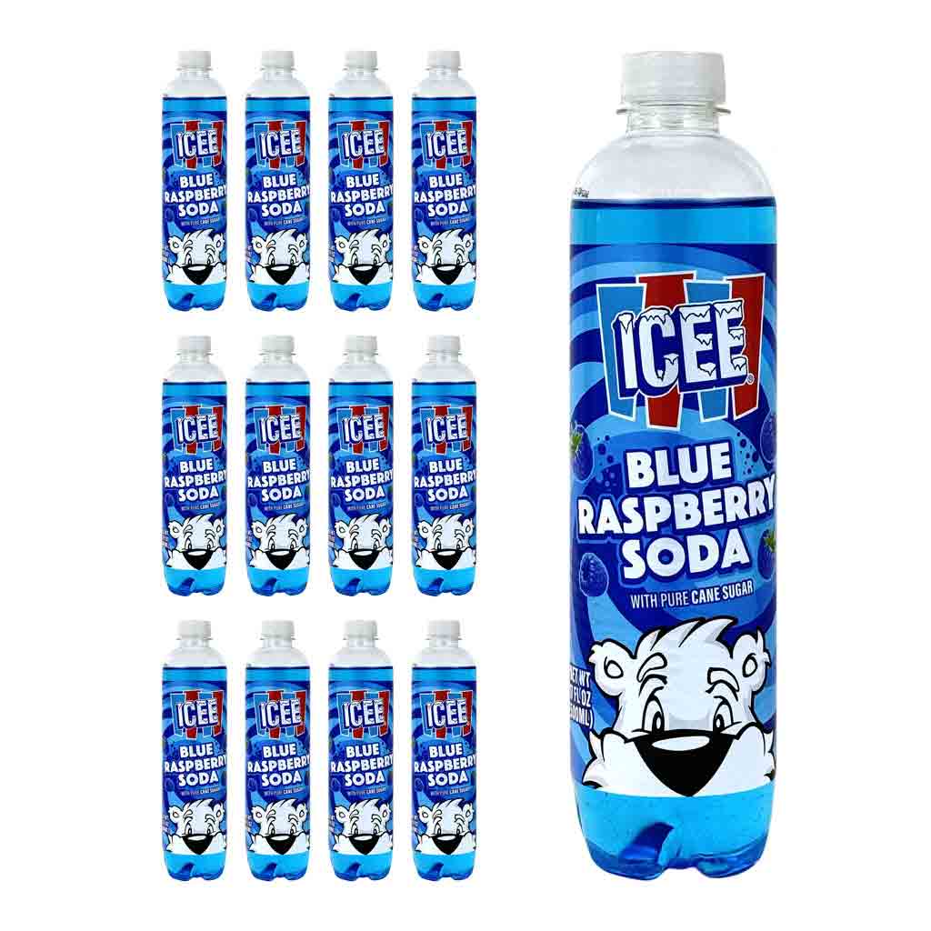 Icee Blue Raspberry Soda 17oz 12ct – MATCHBOXBROS.COM