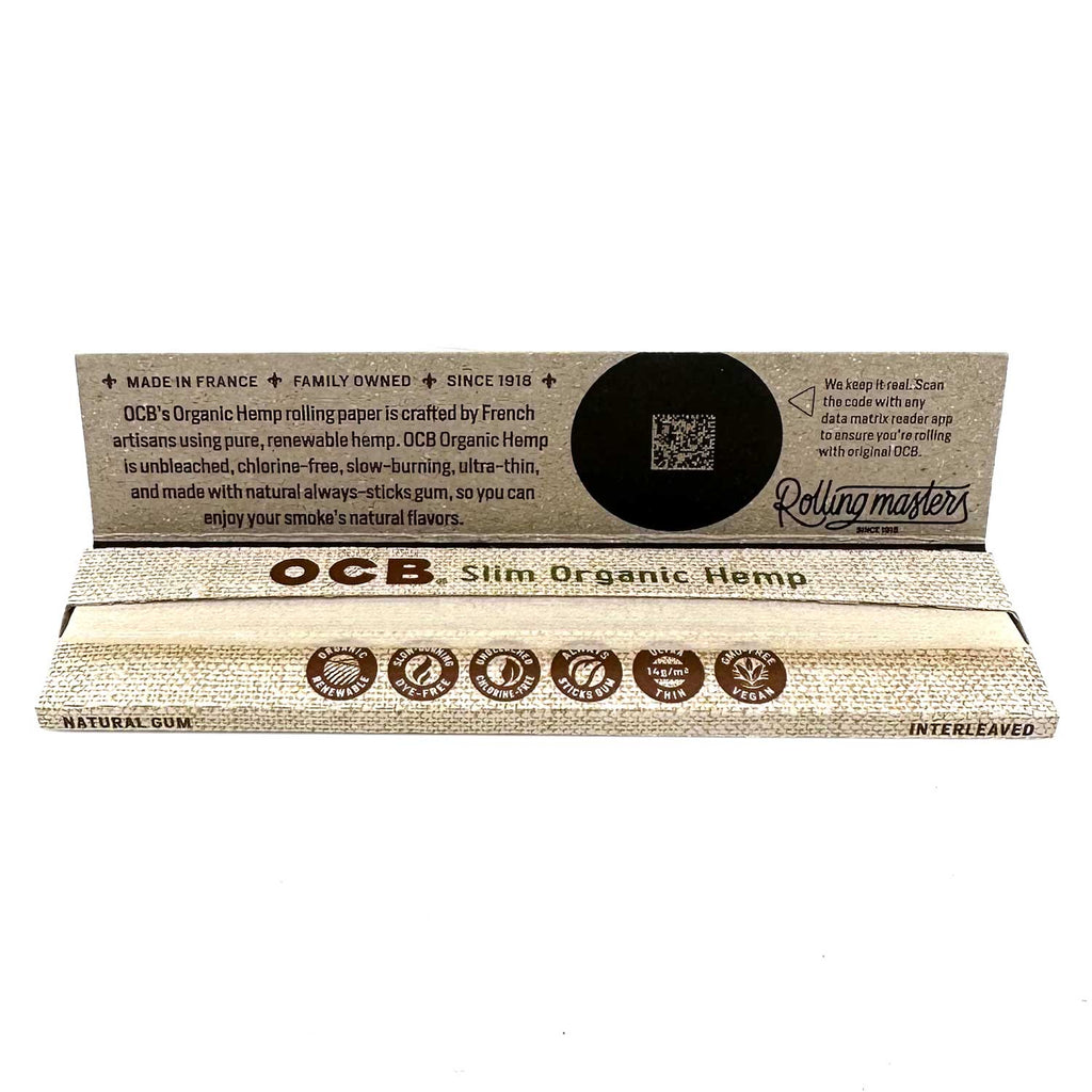 OCB Organic Hemp King Slim Rolling Papers | MatchBoxBros