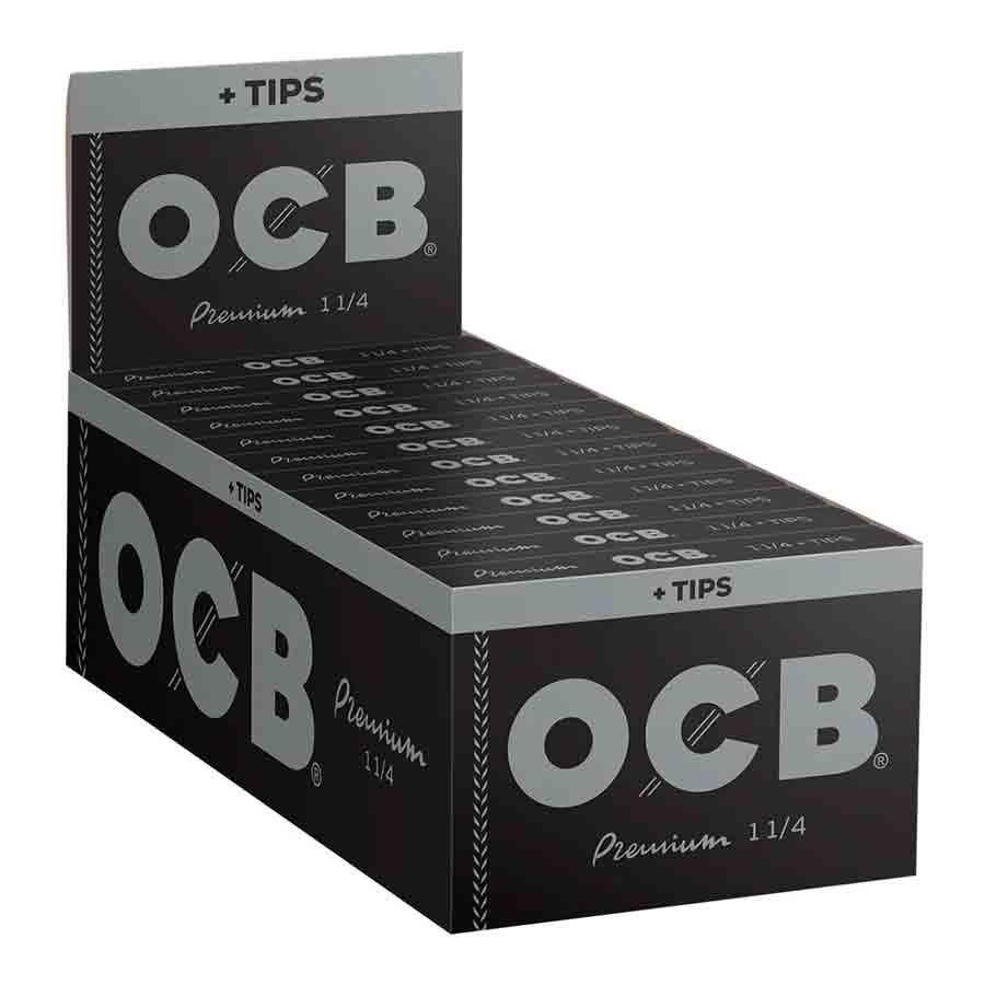 OCB Premium 1 1/4 Rolling Papers + Tips | MatchBoxBros – MATCHBOXBROS.COM
