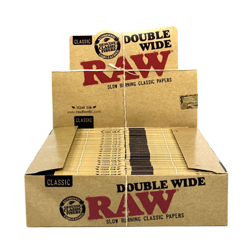 RAW Classic Double Wide Rolling Papers | MatchBoxBros – MATCHBOXBROS.COM