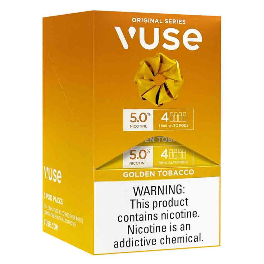 Vuse Alto Golden Tobacco Pods 5% Nic (5/4ct) – MATCHBOXBROS.COM