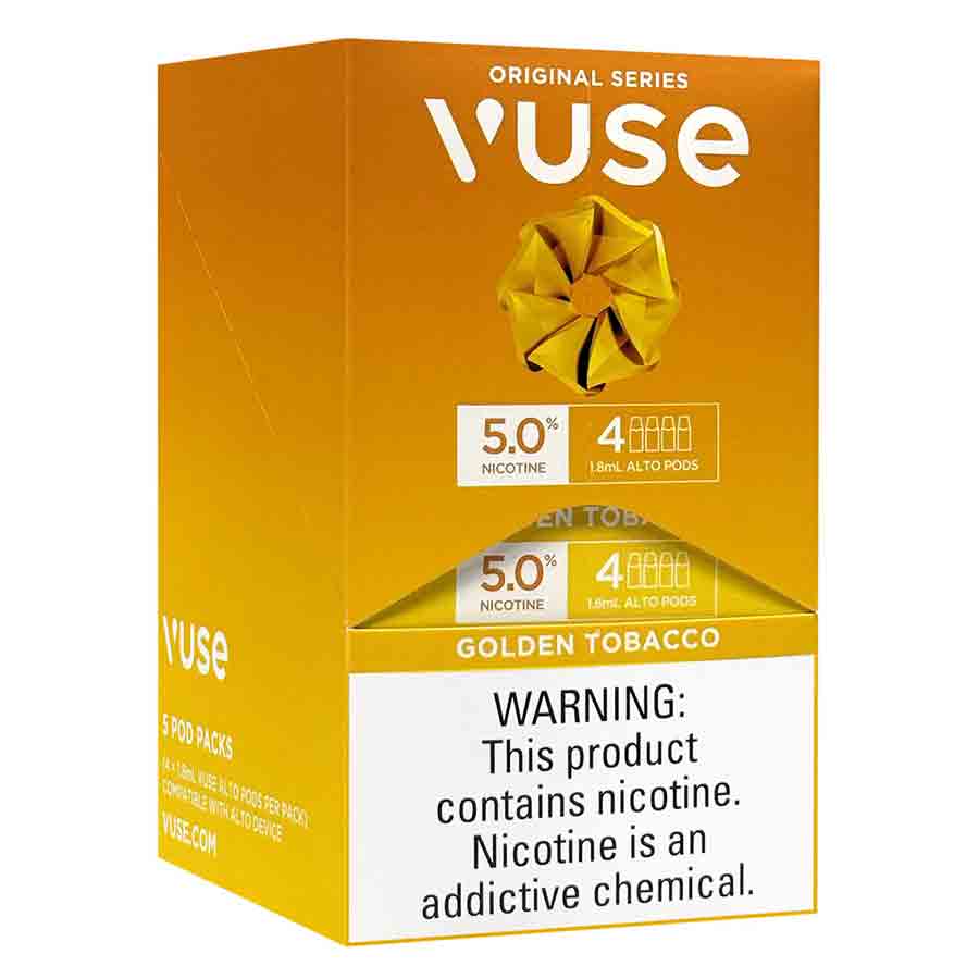 Vuse Alto Golden Tobacco Pods 5% Nic (5/4ct) – MATCHBOXBROS.COM